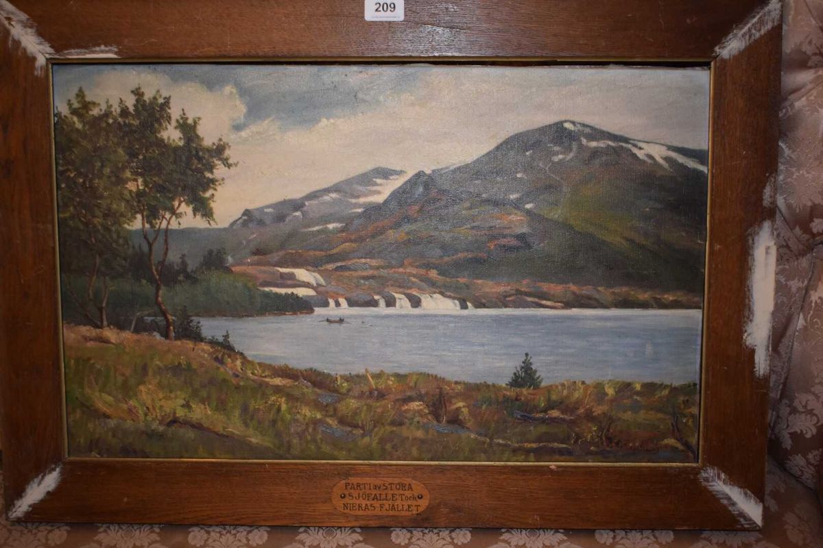 Oljemålning Stora Sjöfallet Olof Eriksson (18166) — Luleå Auktionsverk