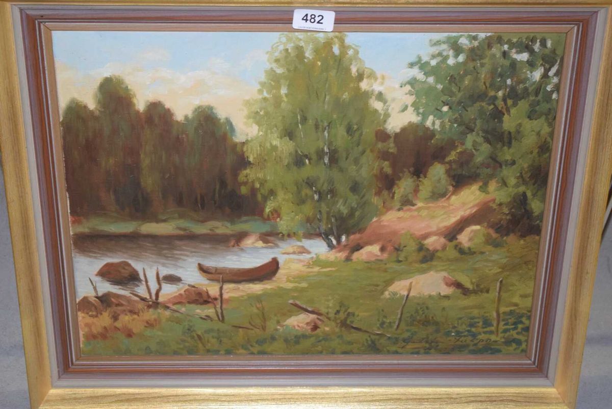 Oljemålning finsk konstnär (2333) — Luleå Auktionsverk