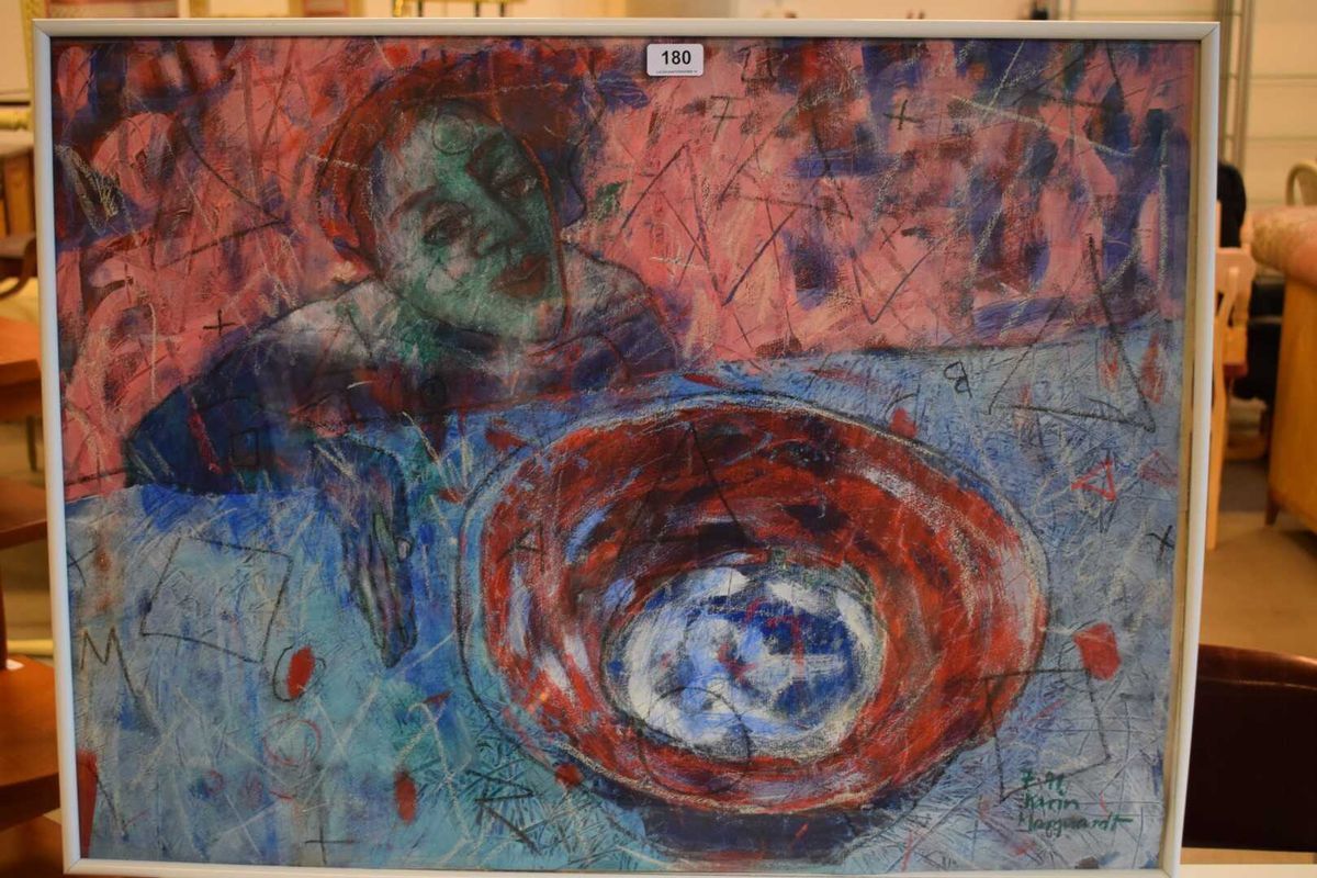 Oljemålning modern Karin Margnardt (25834) — Luleå Auktionsverk