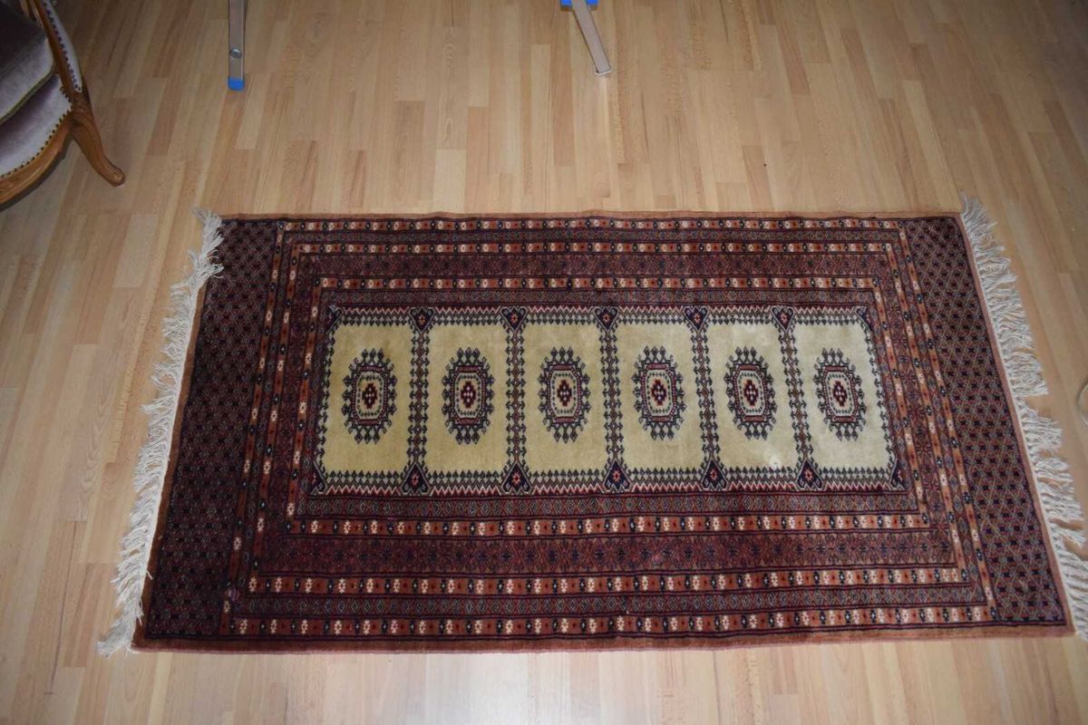 Äkta matta Karachi Pakistan 165 x 95 (27438) — Luleå Auktionsverk