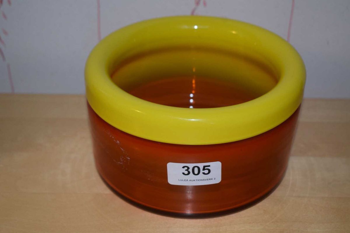 Konstglasskål Gösta Sigvard Lindshammar (31383) — Luleå Auktionsverk