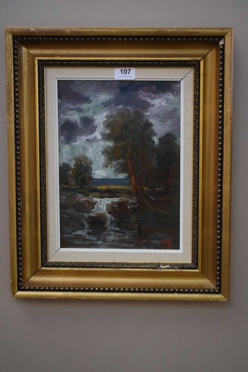 Oljemålning Olof Dynet (34559) — Luleå Auktionsverk