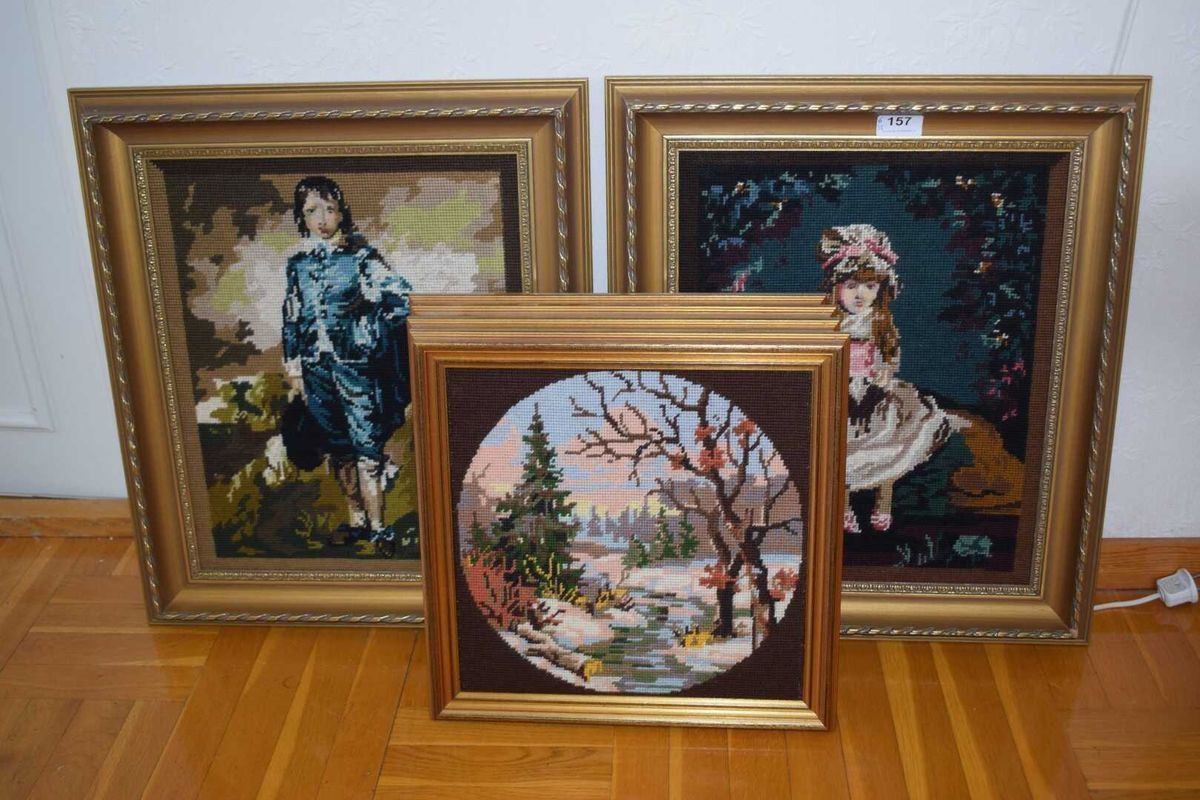 6 textiltavlor (36155) — Luleå Auktionsverk