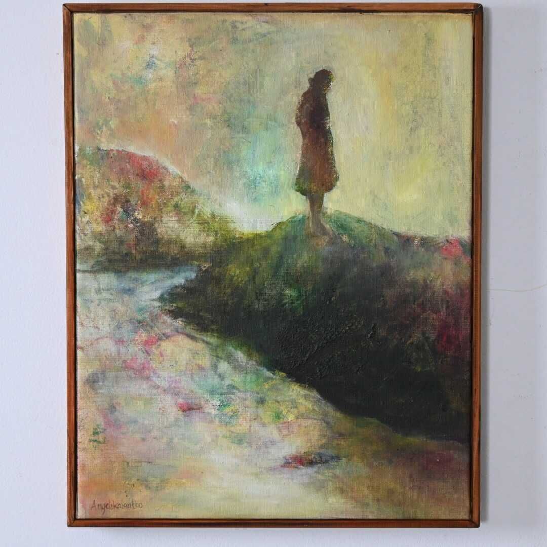 Angelika Lantto oljemålning Invid Strömmen (56800) — Luleå Auktionsverk