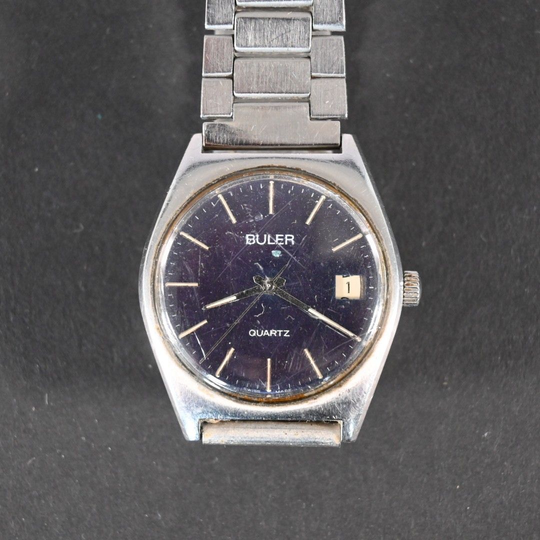 Buler herrur stål quartz