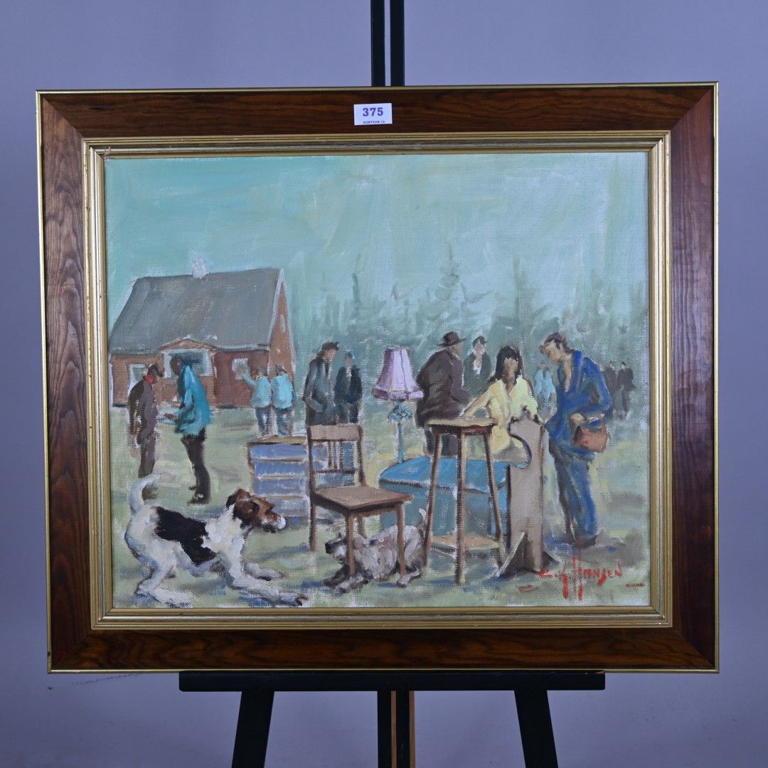 Carlo Knud Hansen oljemålning (64242) — Luleå Auktionsverk