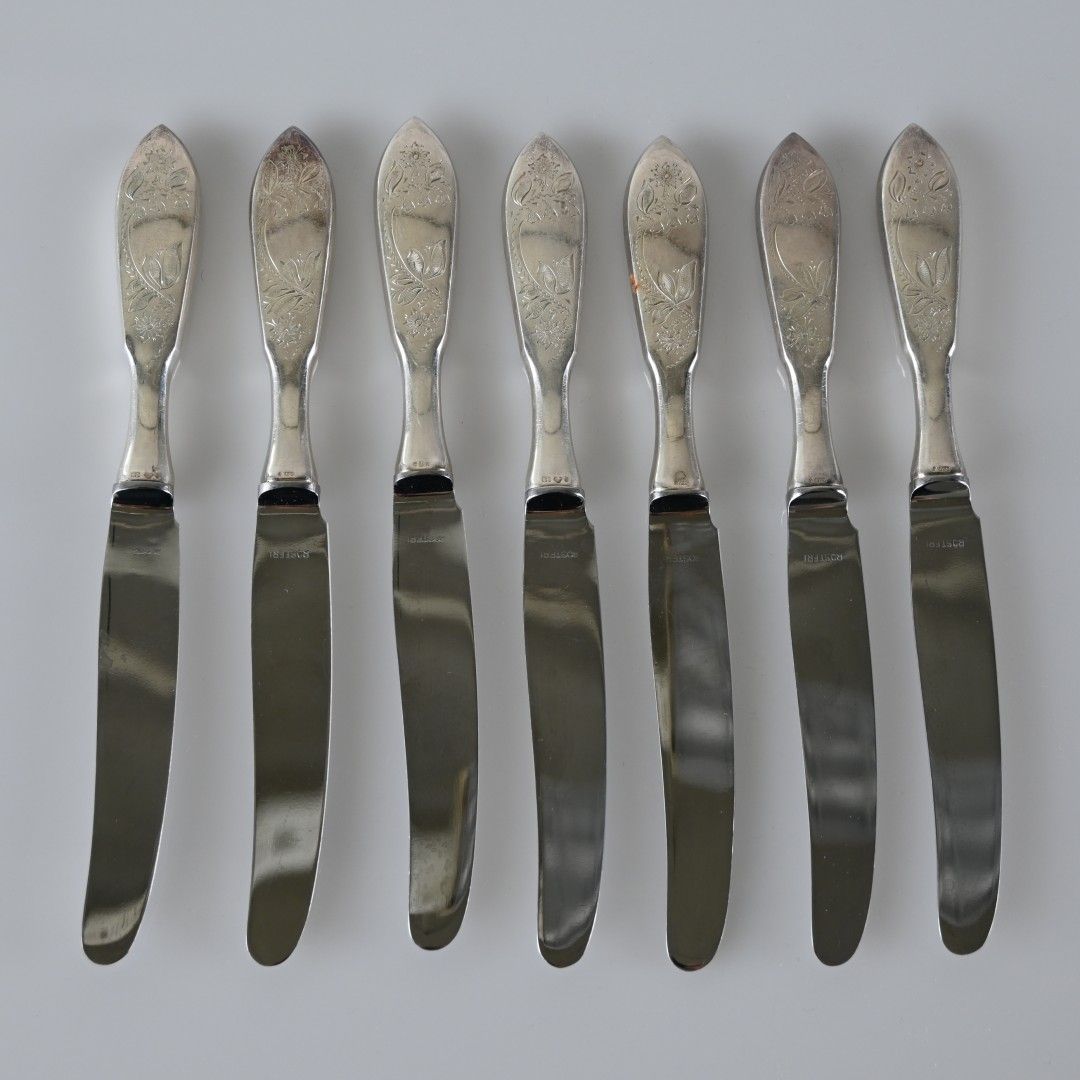 7 knivar silver Tornedal (65874) — Luleå Auktionsverk