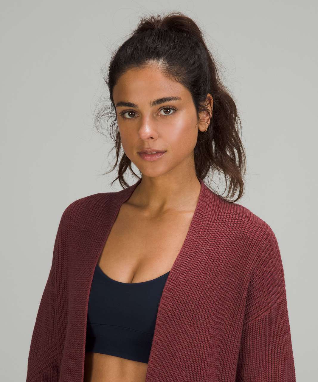 Lululemon Cashlu™ Sweater Wrap Heathered Mulled Wine Lulu Fanatics