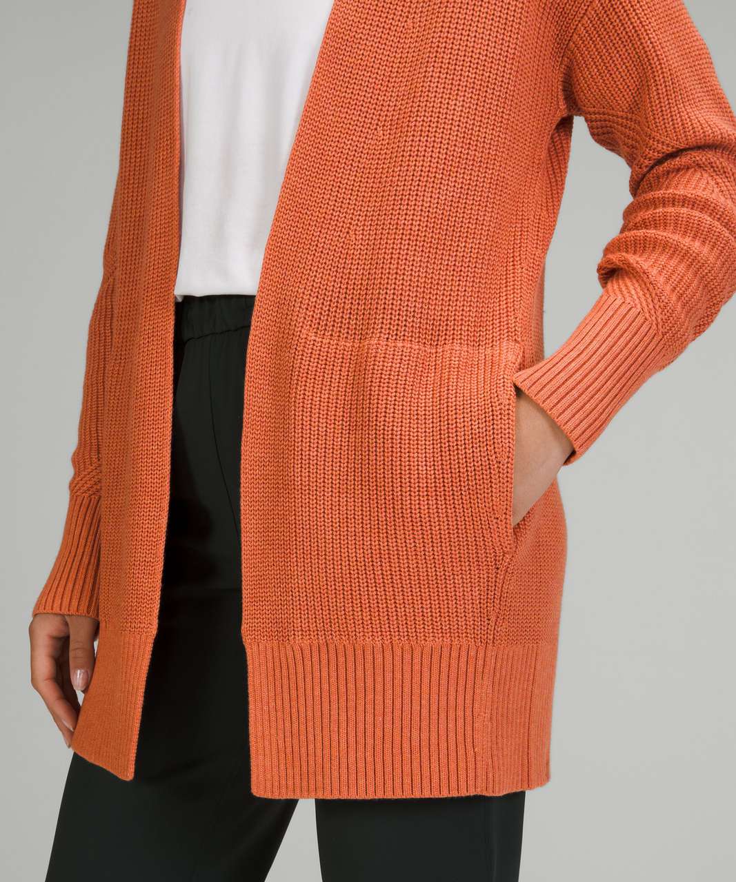 Lululemon Cashlu Sweater Wrap Heathered Pink Savannah Lulu Fanatics