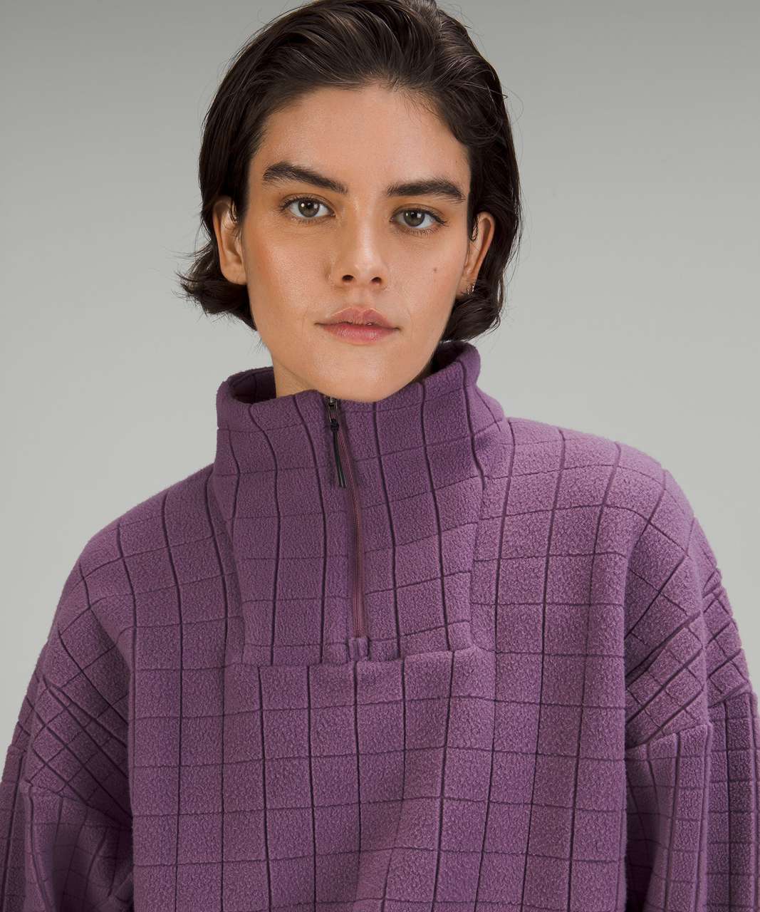 Lululemon lab Textured-Grid Fleece Half Zip - Engineered Lululemon lab Textured-Grid Fleece Half Zip - Engineered