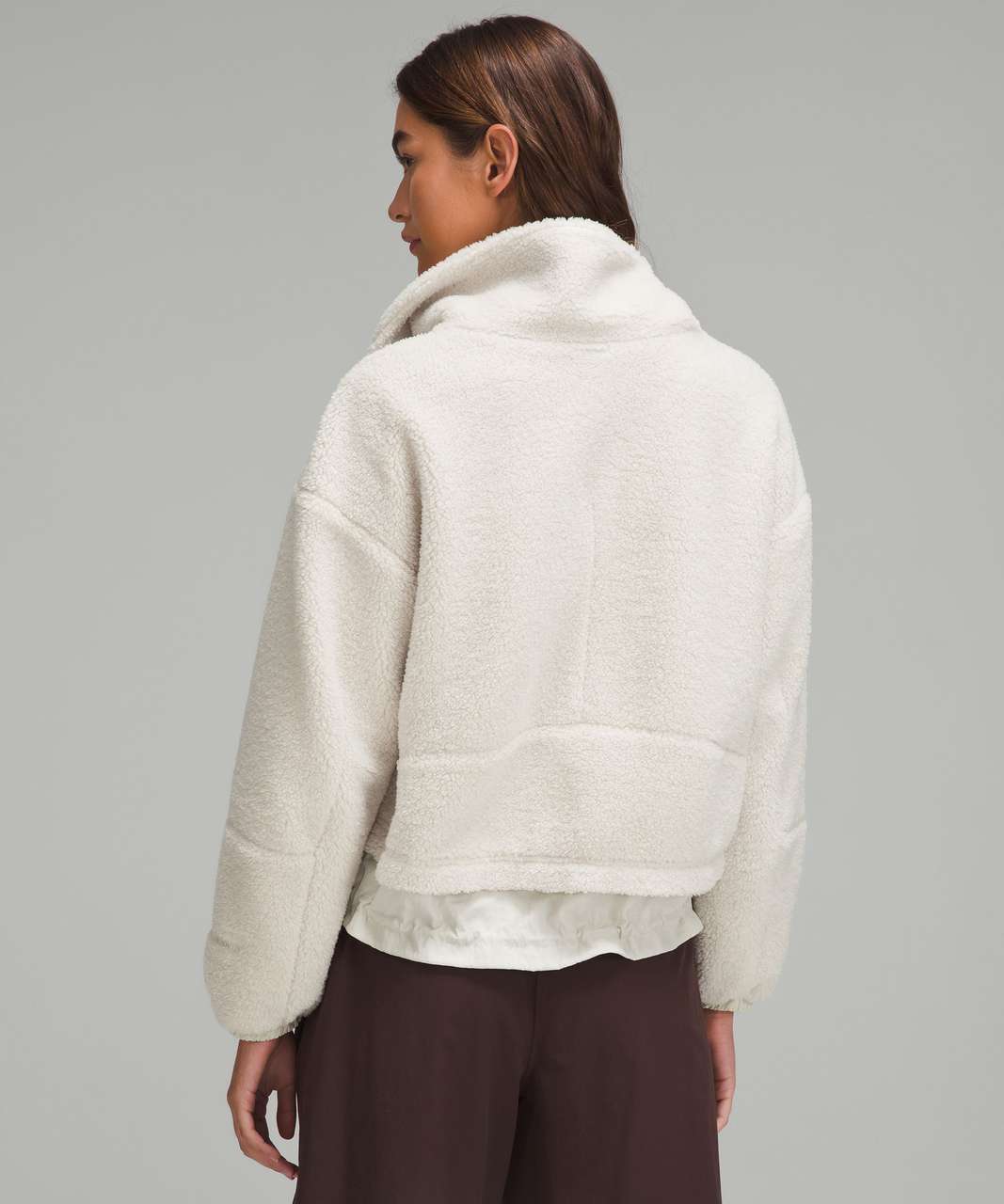 Lululemon Textured Fleece Cinchable Full Zip - Bone - lulu Lululemon Textured Fleece Cinchable Full Zip - Bone - lulu
