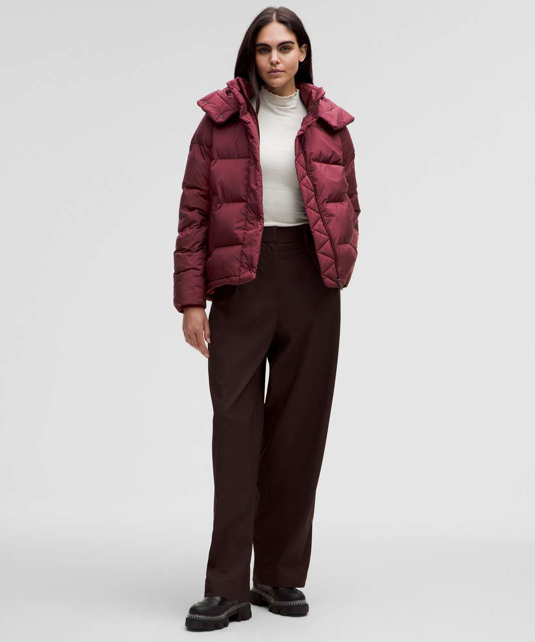 Lululemon Womens Wunder Puff Jacket - Garnet / Deep Luxe Lululemon Womens Wunder Puff Jacket - Garnet / Deep Luxe