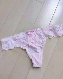 ピンクの編みあげリボン付のTバック🎀 - Luscio ラシオ