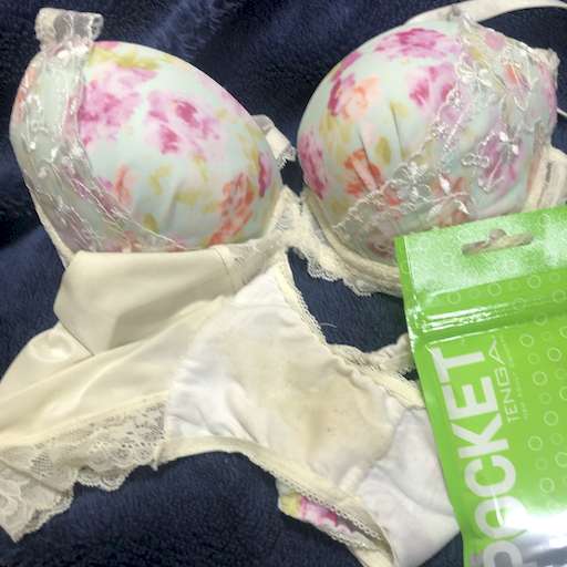 排卵日の本日1日着用ヌルヌルくさくさブラパンセット♡TENGA付き♡ - Luscio ラシオ