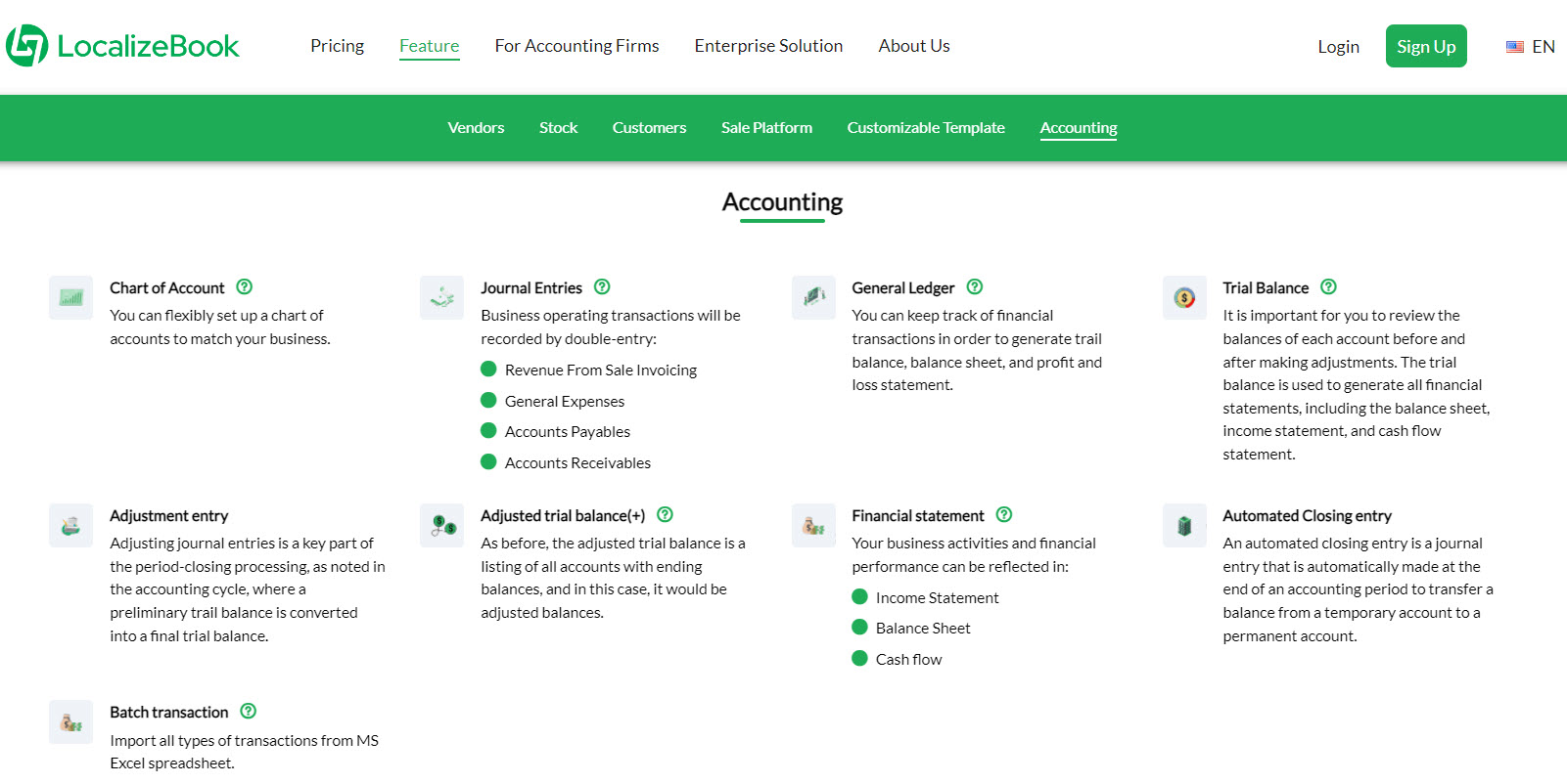 Localize Book Accounting System