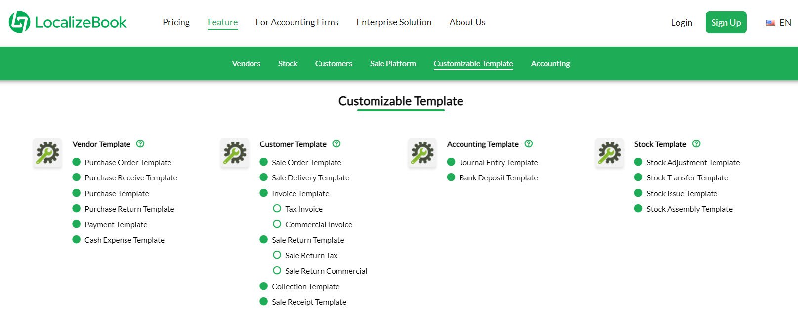 Localize Book Accounting System