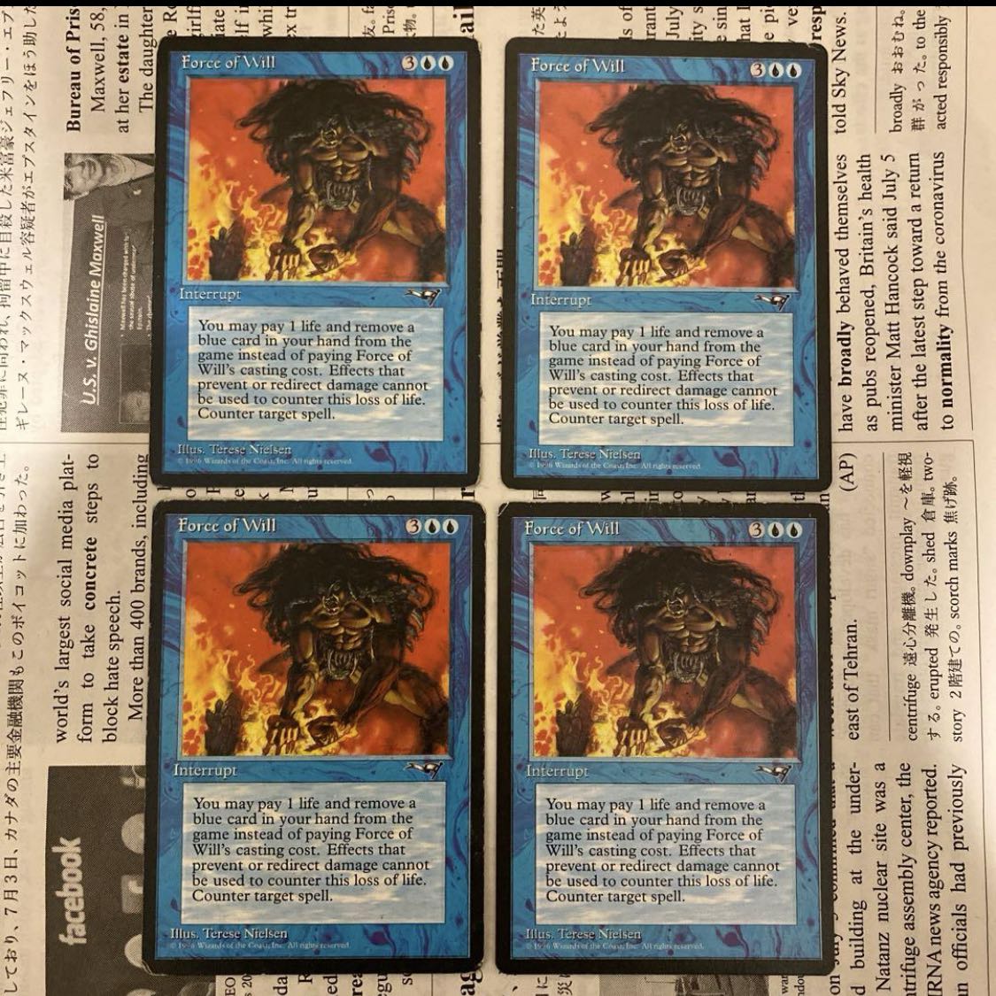 MTG Force of will 意志の力 4枚 (Used) （1512800719）| magi -TCG Marketplace ...