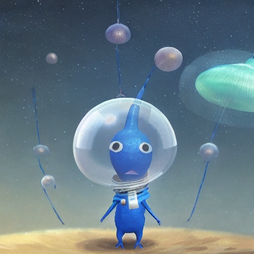 Pikmin floating across galaxy space planet jellyfish backlights fantasy ... Pikmin floating across galaxy space planet jellyfish backlights fantasy ...