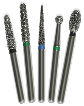 Midwest Once FG Diamond Burs - All Shapes - sourceonedental.com