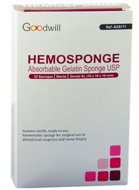 Goodwill Hemosponge Absorbable Gelatin Sponge - - sourceonedental.com