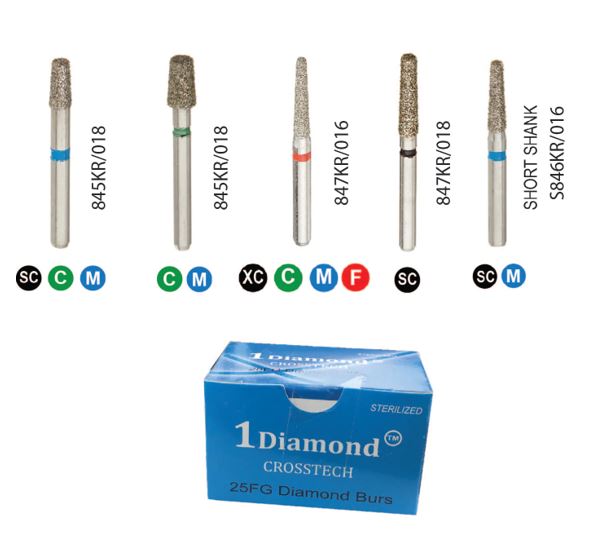 1Diamond - Single Use Diamond Burs - Modified Shoulder ...