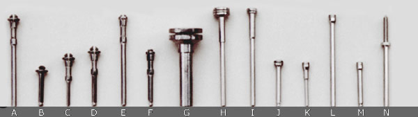 EC Moore Brass Centered Mandrels - Snap On - #7 HP (Mini Discs ...