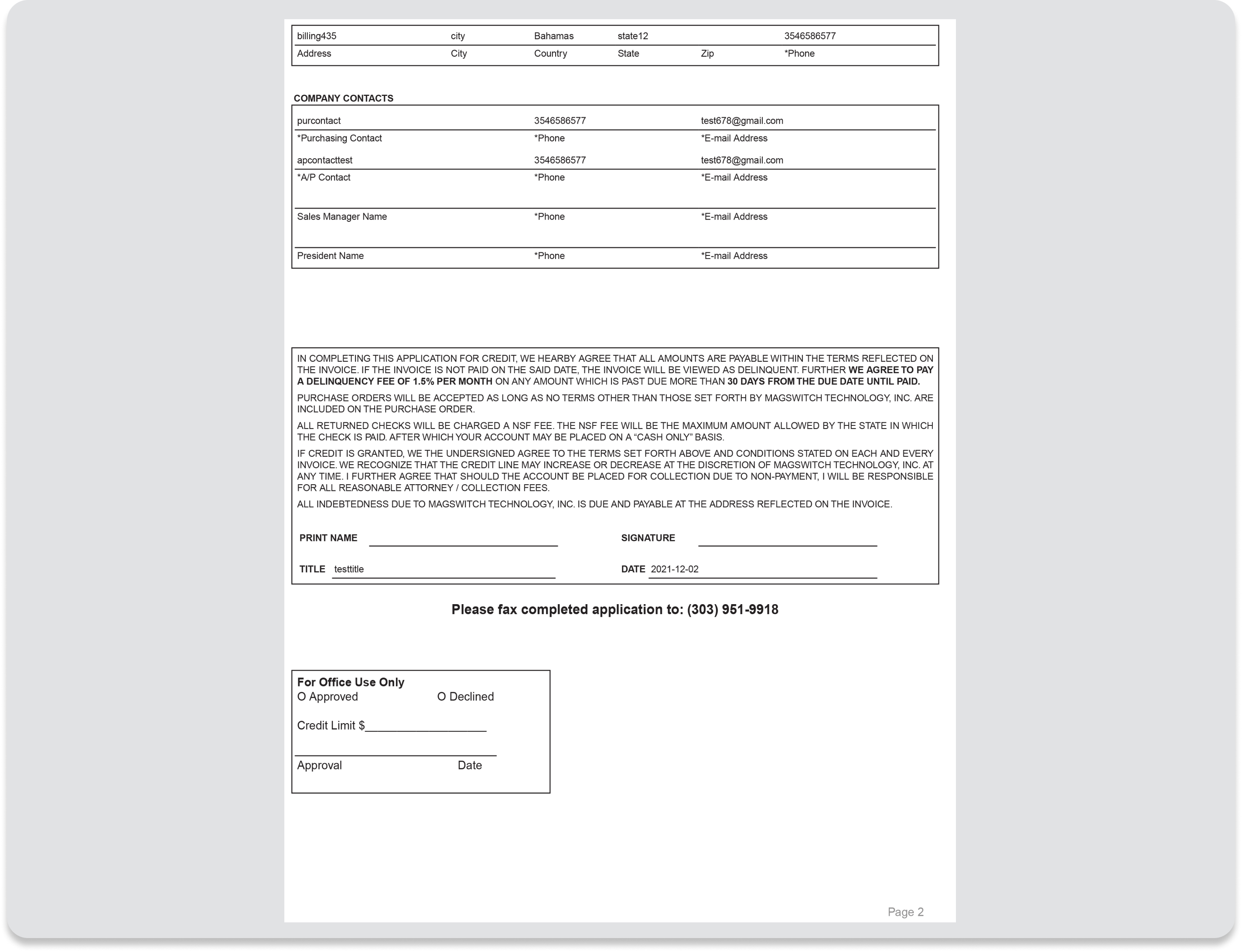 Lead Registration Form PDF in NetSuite