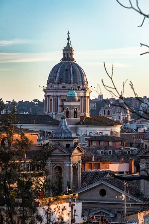 Duomos of Rome - From Terrazza Viale del Belvedere, Italy