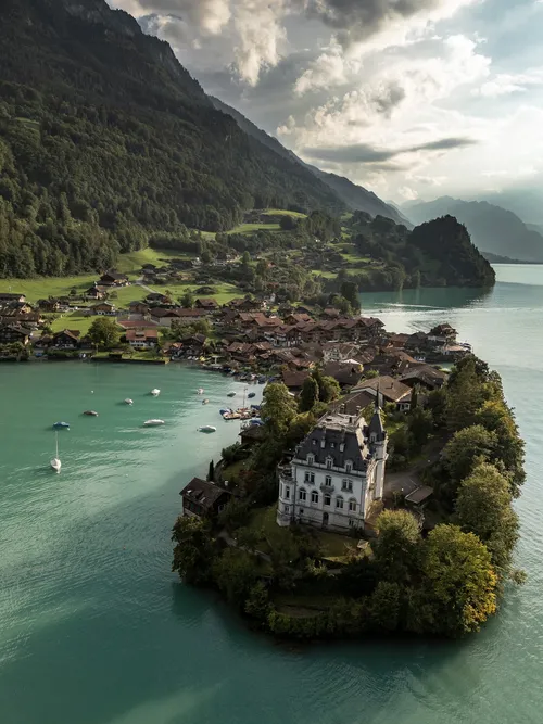 The Seeburg Castle - From Drone, Switzerland