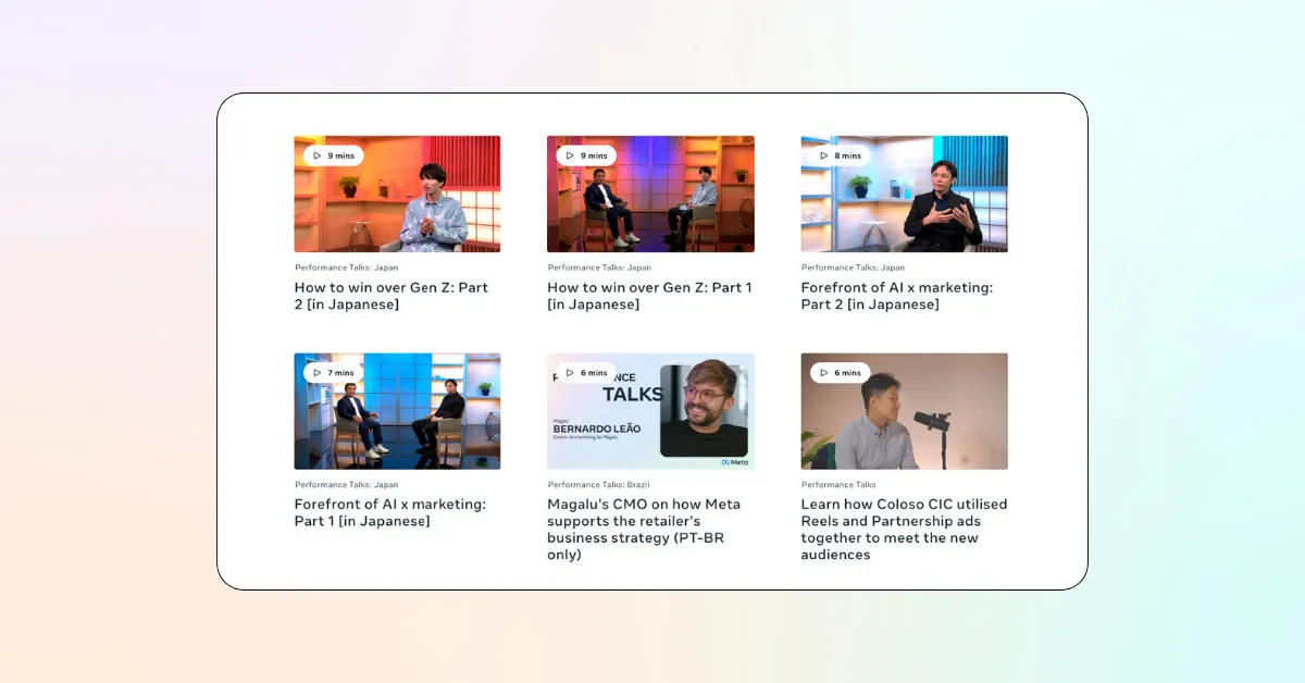 Meta Launches Performance Talks Hub for Marketing Insights Meta Launches Performance Talks Hub for Marketing Insights
