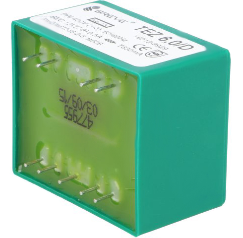 Transformador encapsulado para PCB 400VAC/12V 6VA — Mauser