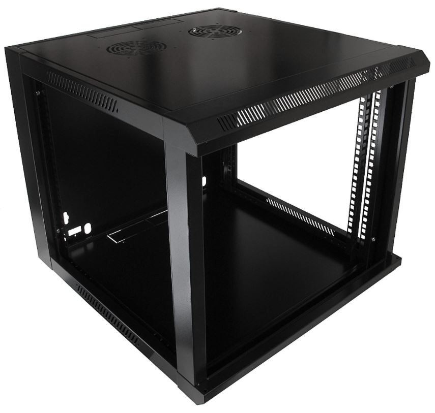 Armário bastidor (Rack) 19'' de parede 9U 570×600×495mm