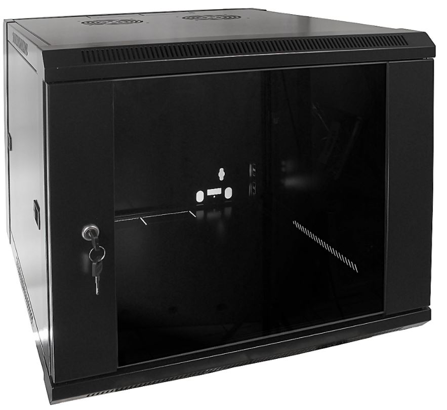 Armário bastidor (Rack) 19'' de parede 9U 570×600×495mm