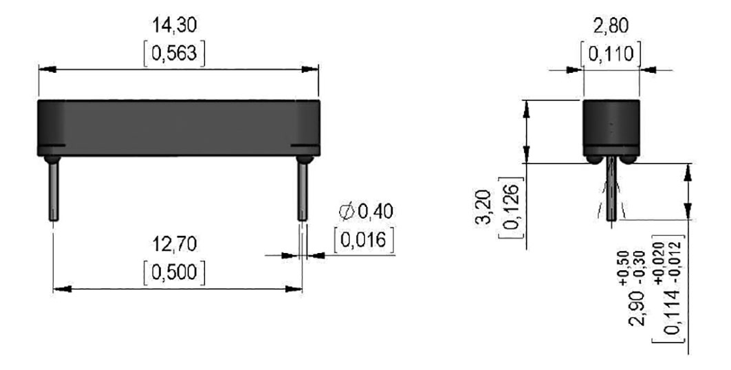 MEDER MK06-5-B Reed Switch SPST-NO 200V 10W 3.2x2.8x14.3mm