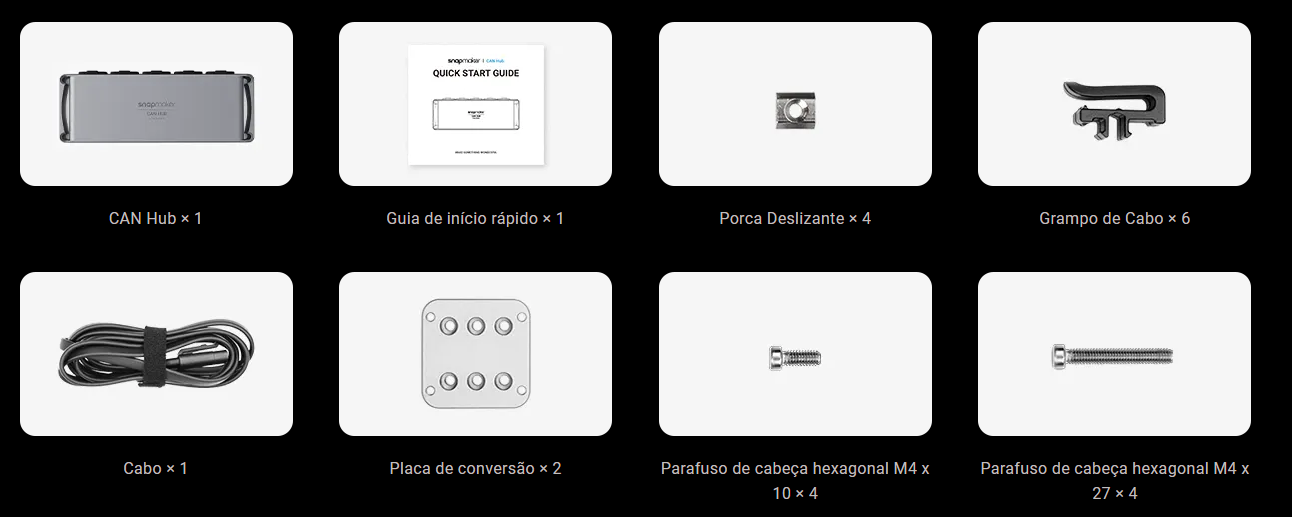 SNAPMAKER Dock Station 4-em-1 CAN HUB p/ Snapmaker 2.0