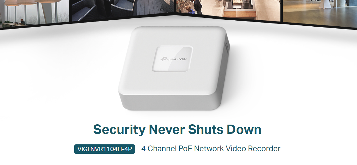 TP-Link VIGI NVR1104H-4P - Gravador de Vídeo NVR c/ PoE p/ câmaras IP ...