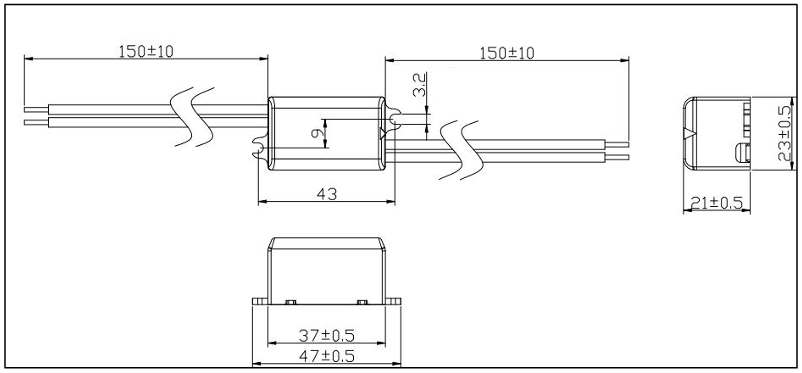 Fonte de alimentação de corrente constante (LED driver) 350mA 3.5W IP65 ...
