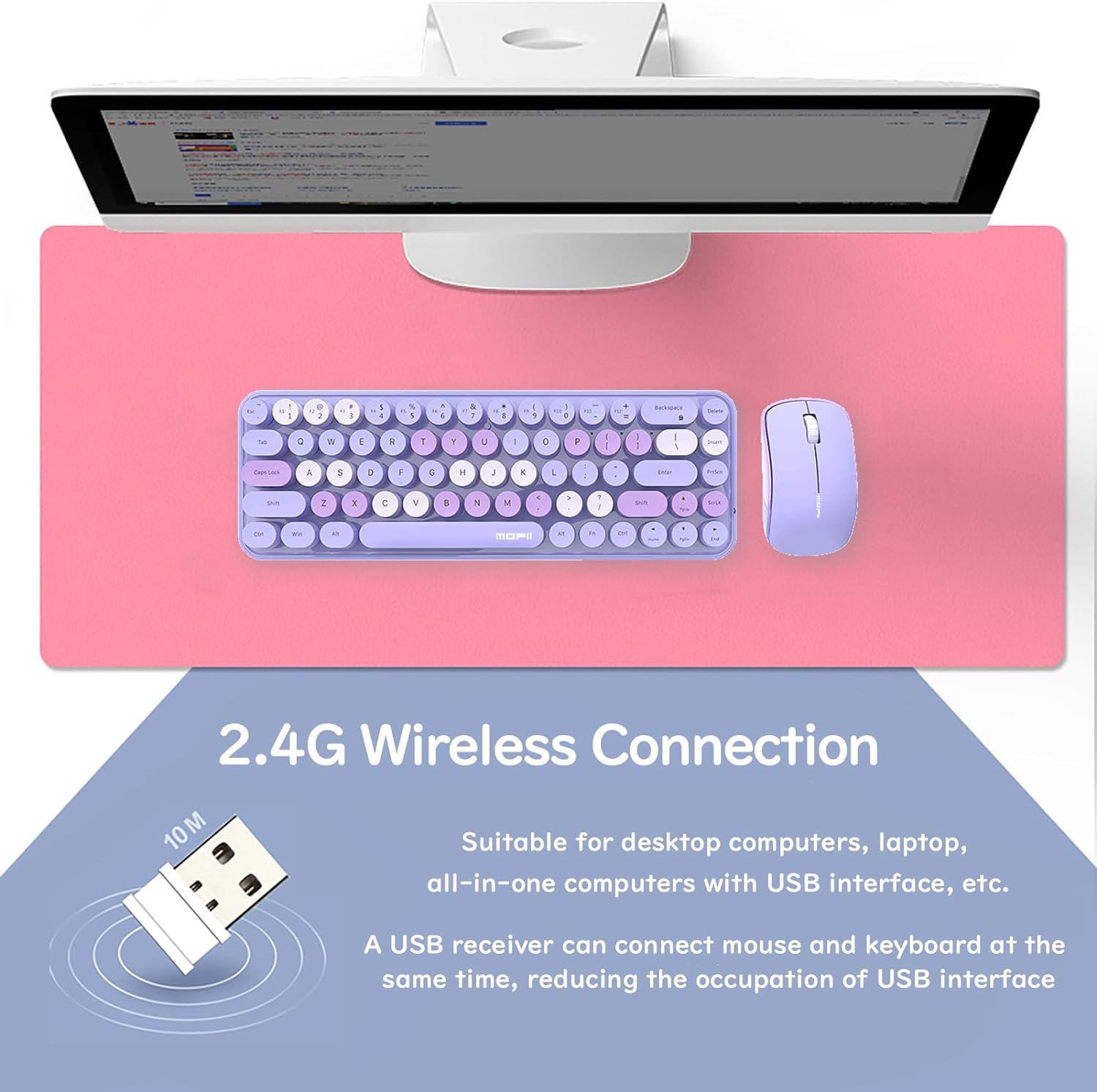 MKPLus TG8118 - Kit de Teclado Slim e Rato Wireless 1600DPI ...