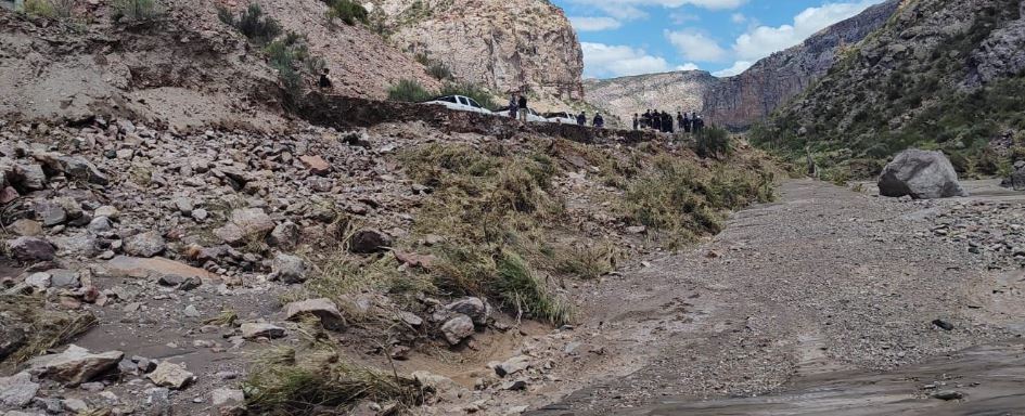 Estragos en el Cañón del Atuel por la inusual crecida del río