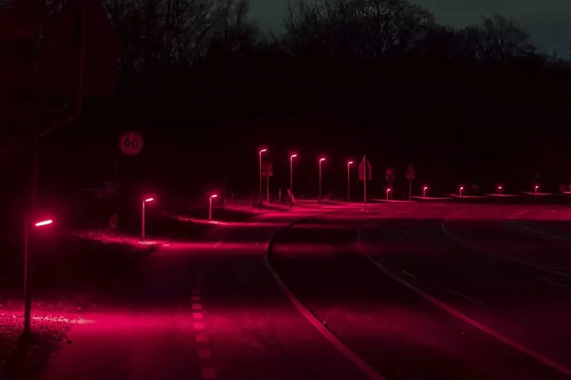 A suburb in Denmark replaces traditional streetlights with red lights ...