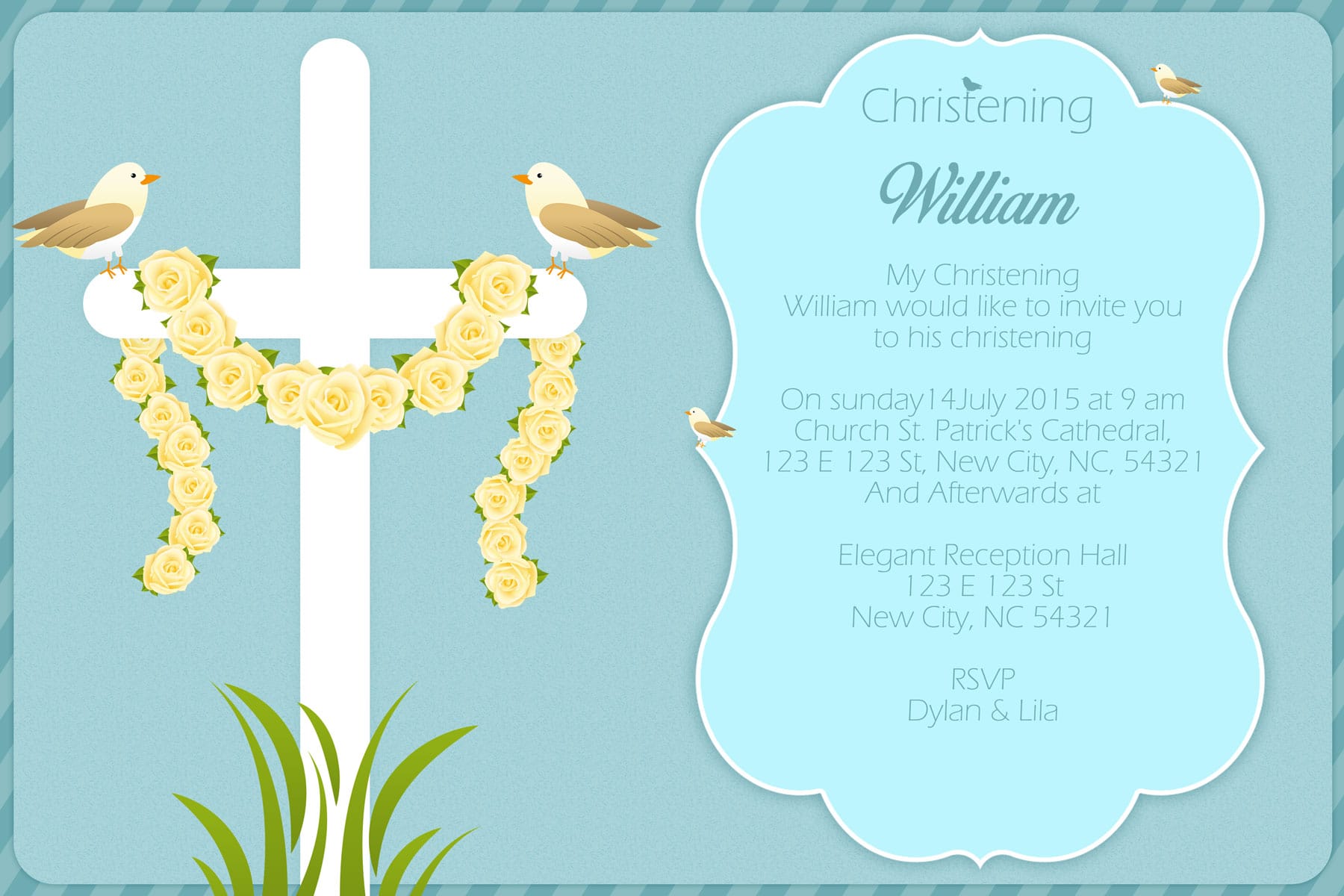 Christening Invitation Design 010 - Photoshop Template