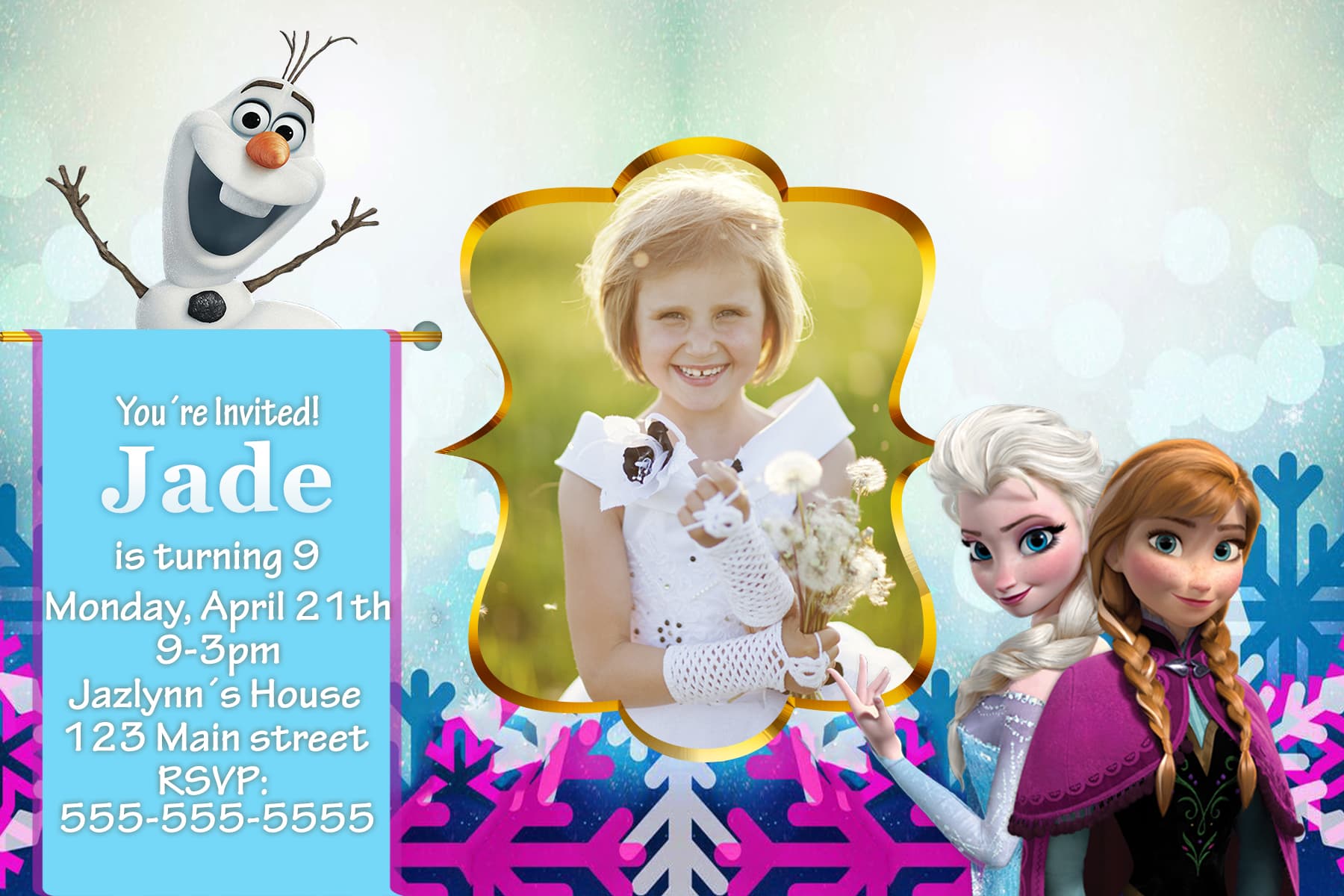 Frozen Invitation Design 008 - Templera