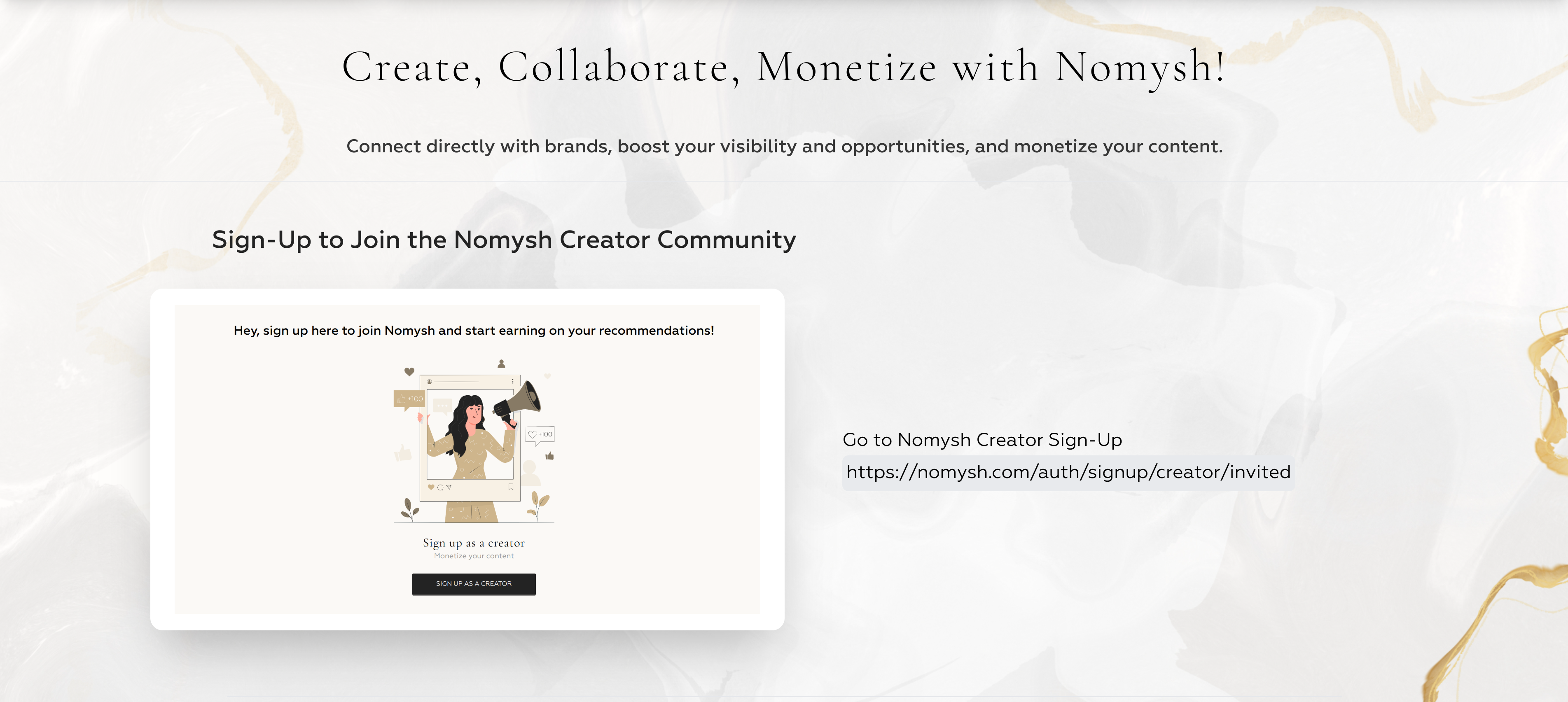 How to Sign Up as a Creator on Nomysh | Nomysh