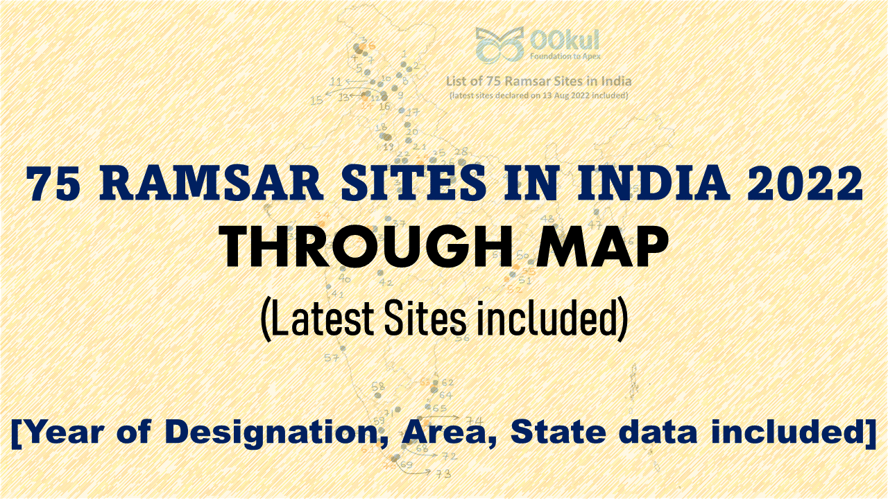 Ramsar Sites in India 2022 through Map – OOkul