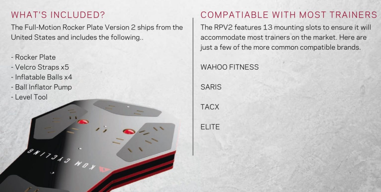 KOM Cycling Launches 3-Tier Full-Motion Indoor Cycling Rocker Plate