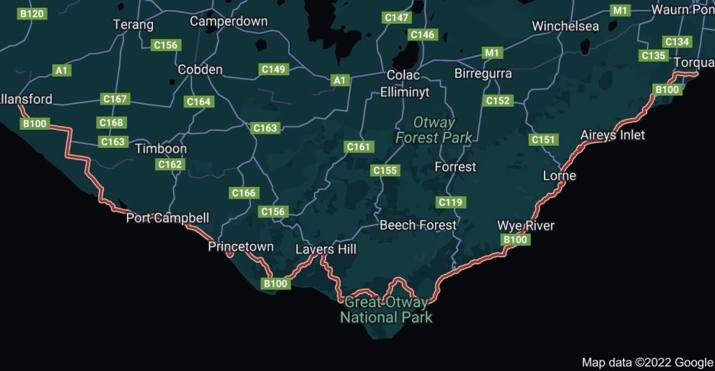 Great Ocean Road Map
