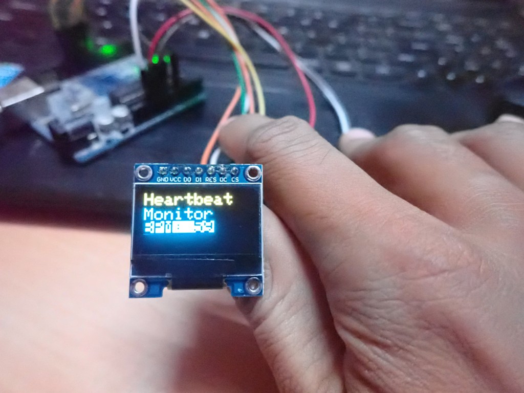 Arduino-based heart rate monitor with graphical heart rate display ...