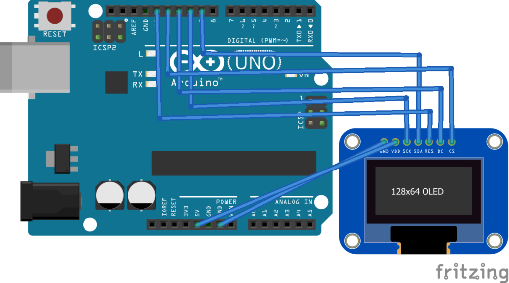 How to interface SSD1306 OLED with Arduino using SPI – COMPRACO ...