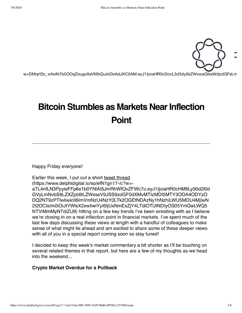 Bitcoin Stumbles as Markets Near Inflection Point - Delphi Digital Bitcoin Stumbles as Markets Near Inflection Point - Delphi Digital