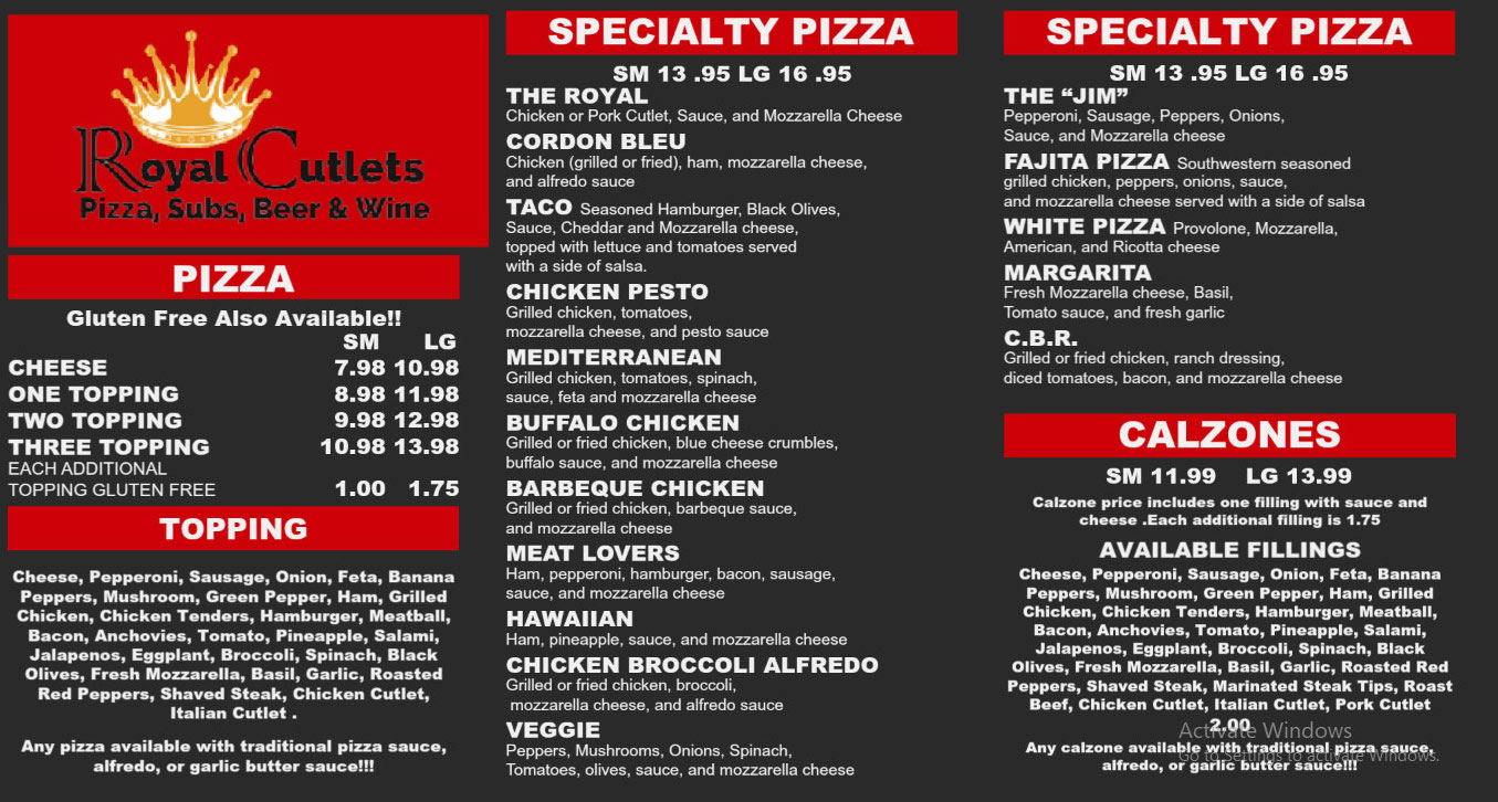 Menu — Royal Roast Beef Seafood, 56% OFF